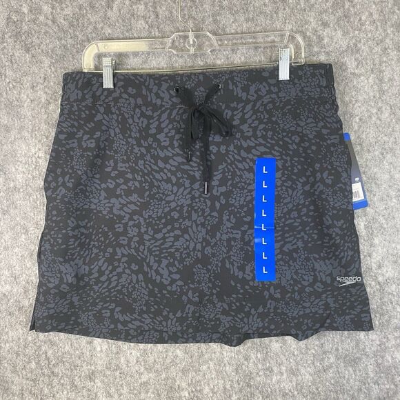 Speedo | Shorts | Speedo New Skort Large Black Animal Print Golf Tennis ...